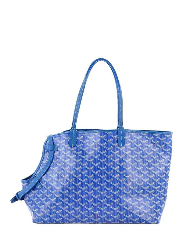 Goyard Chien Gris Pet Carrier Tote Coated Canvas - Blue