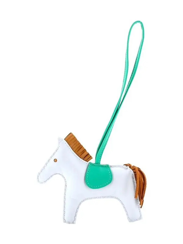Hermès Mm Grigri Rodeo Bag Charm - Blue/ Blue/ Brown/ Green