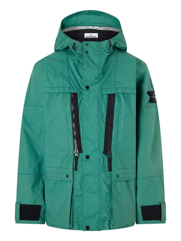 Stone Island Heat Reactive Ripstop Hooded Parka - Green