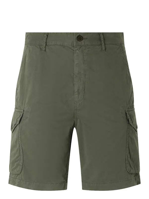 Hartford Straight-leg Cotton Shorts - Green