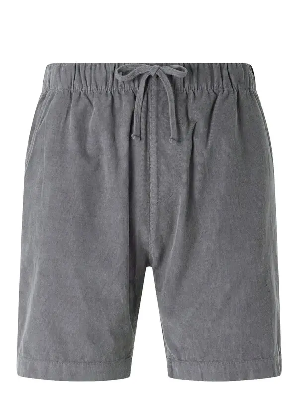 Hartford Straight-leg Cotton-corduroy Shorts - Gray