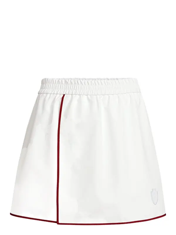 Brunello Cucinelli Technical Mini Skirt With Logo - White