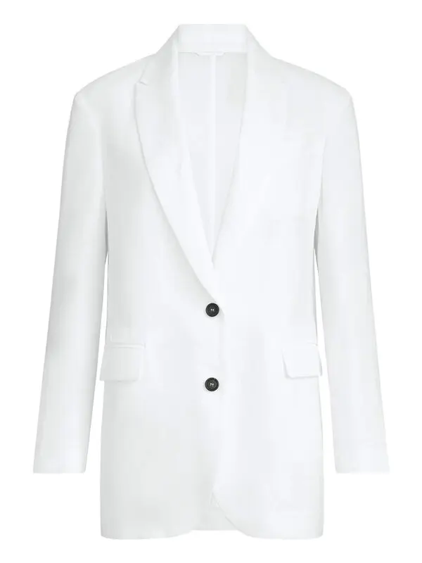Brunello Cucinelli Cotton Single-breasted Blazer - White