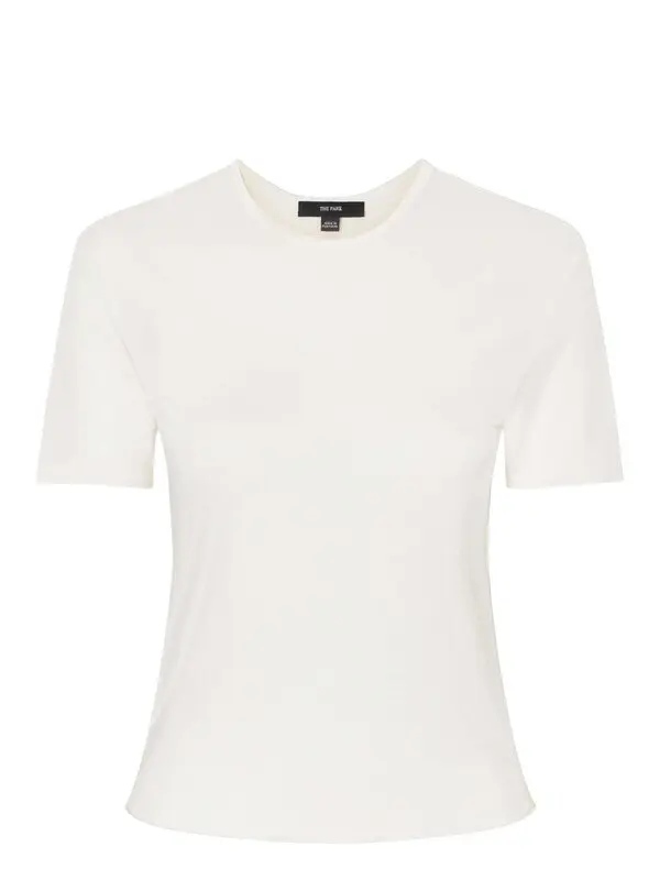 THE PARK Luna Semi-sheer Lyocell T-shirt - White