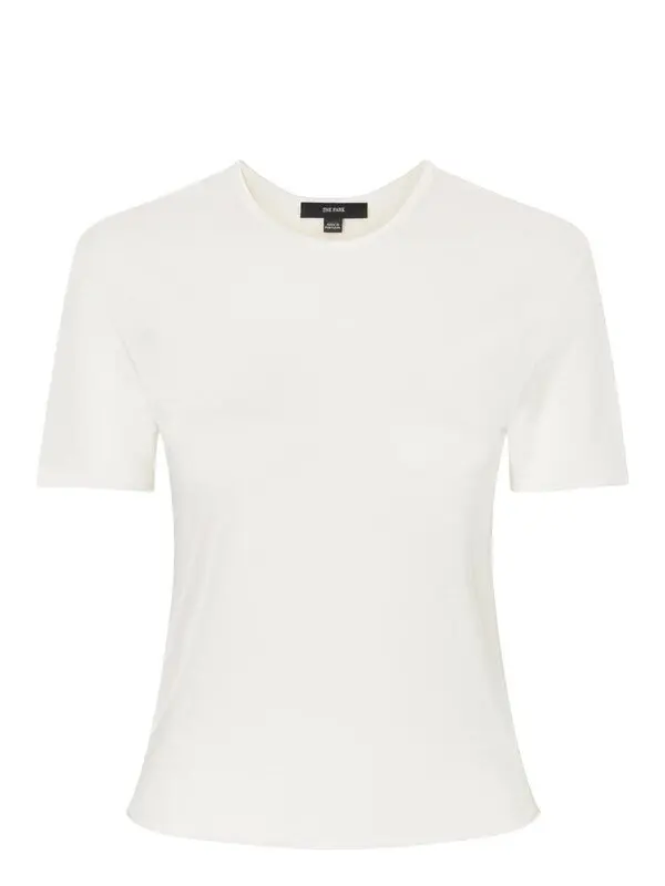 THE PARK Luna Semi-sheer Lyocell T-shirt - White