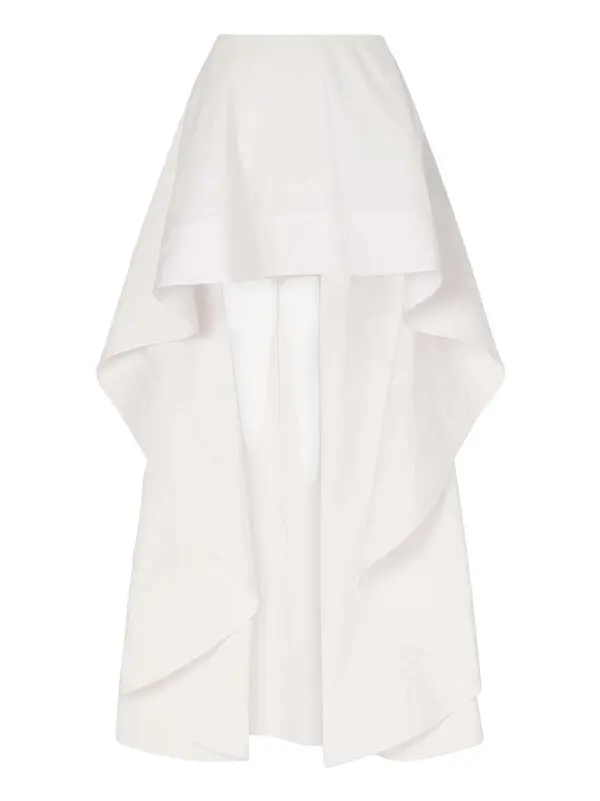 Stella McCartney Asymmetric Cotton-poplin Skirt - White