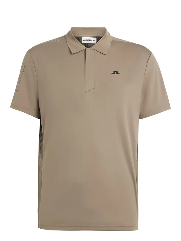 J. Lindeberg Knitted Neri Polo Shirt - Beige