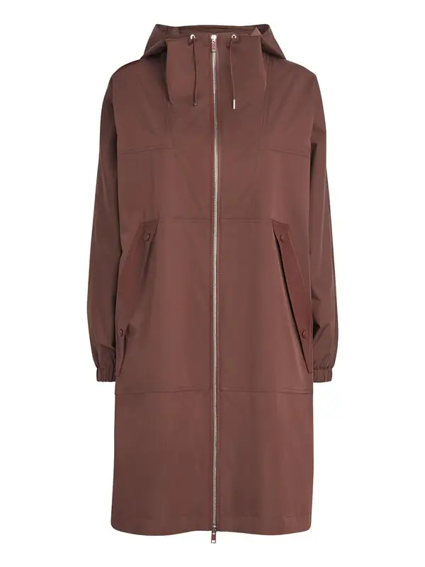 YVES SALOMON Waterproof Hooded Parka - Red