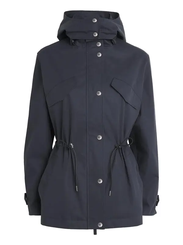 YVES SALOMON Cotton-blend Waterproof Hooded Parka - Blue