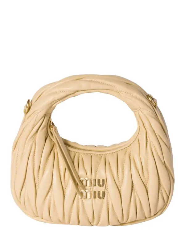 Miu Miu Matelassé Leather Wander Top-handle Bag - Neutral