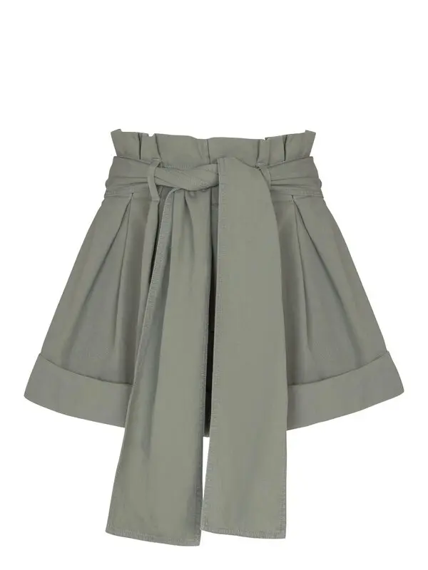 Balmain Cotton High-rise Shorts - Green