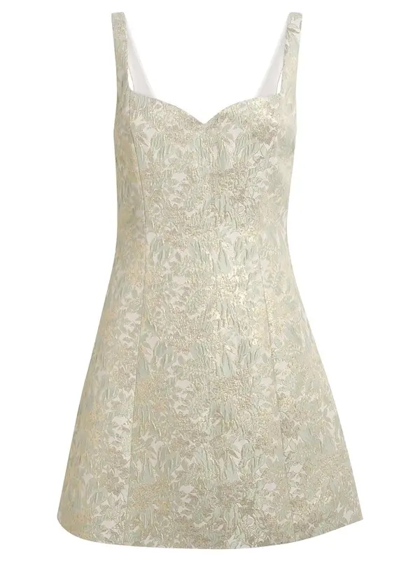 Alice + Olivia Jacquard Eve Mini Dress - Green