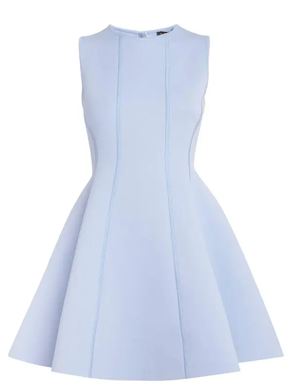 Maje Fit-and-flare Mini Dress With Bow Detail - Blue