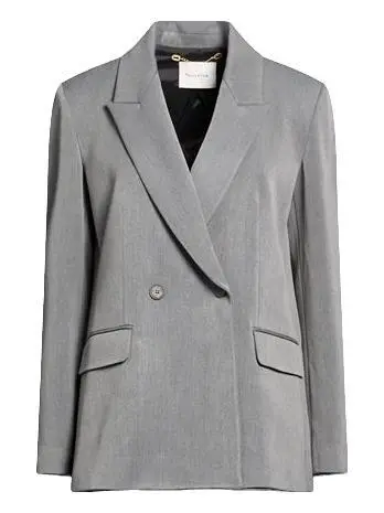 MANILA GRACE Double-breasted Blazer - Grey