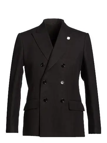 LARDINI Blazer Size Linen - Black