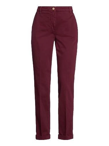 MANILA GRACE Tapered Twill Pants - Garnet