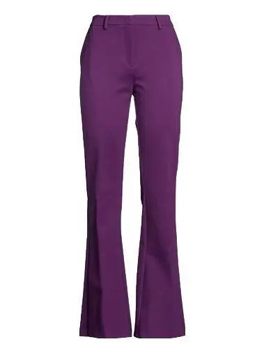 MANILA GRACE Flared High-waisted Trousers - Purple