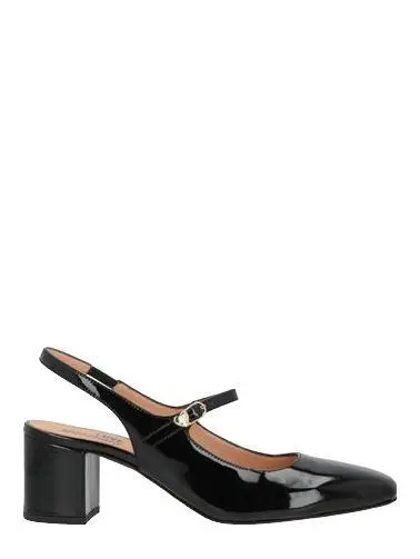 Moschino Leather Slingback Pumps - Black