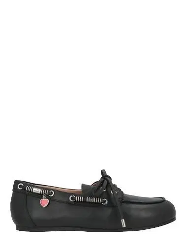 Moschino Leather Loafers - Black