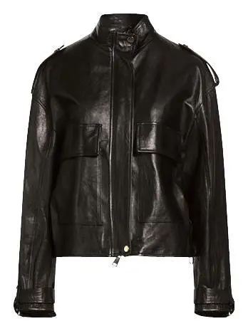 STREET LEATHERS Leather Biker Jacket - Black