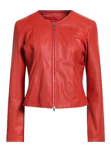 STREET LEATHERS Leather Jacket - Red