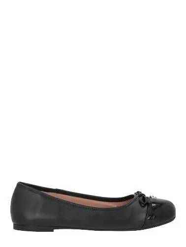 Moschino Leather Ballet Flats - Black