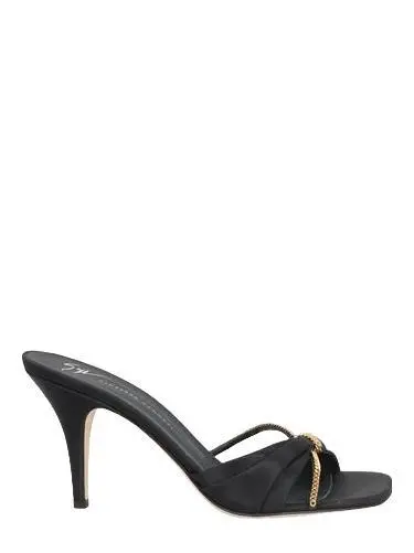 GIUSEPPE ZANOTTI Sandals Textile Fibers - Black