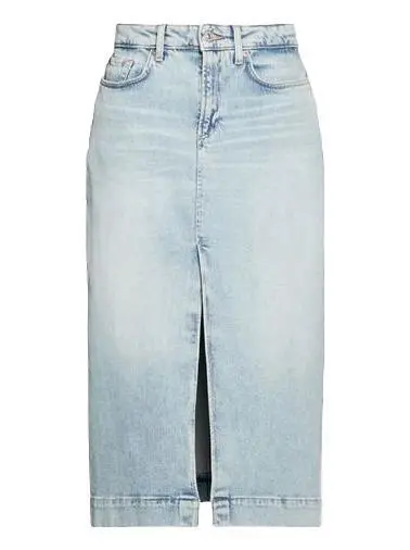 7 For All Mankind Denim Flared Skirt - Blue