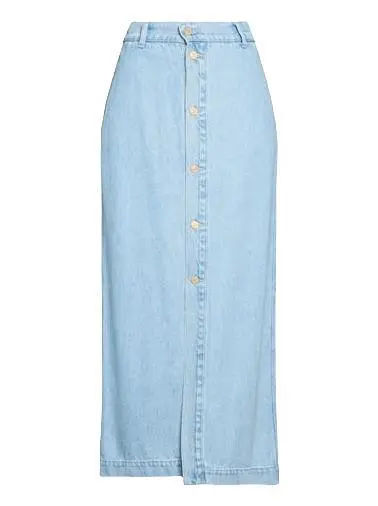 7 For All Mankind Lyocell Denim Flared Skirt - Blue