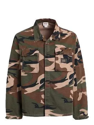 Guess Shirt Military Size Cotton - Green