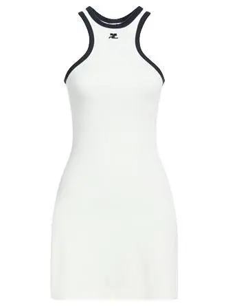 COURREGES Mini Cotton Dress - White