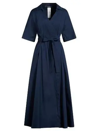 Max Mara Maxi Wrap Dress - Navy