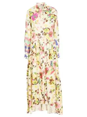 Anjuna Maxi Linen Shirt Dress - Yellow