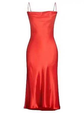 REALLY WILD Midi Slip Dress - Red