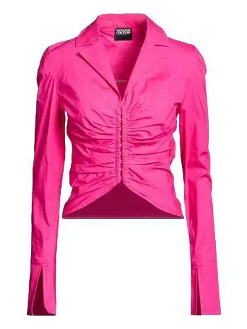 Versace Cotton Blend Ruched Shirt - Fuchsia