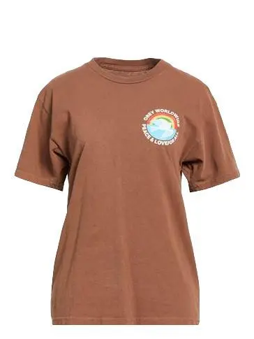 Obey Logo-print Cotton T-shirt - Light Brown