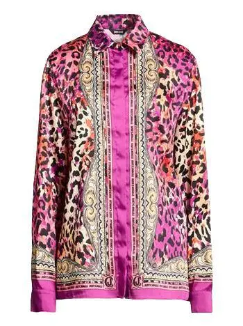 Just Cavalli Leopard-print Twill Shirt - Purple
