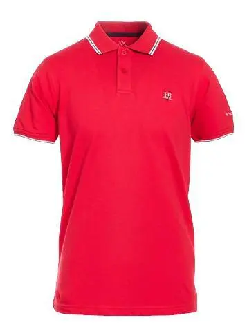 HARMONT & BLAINE Polo Shirt Size Cotton, Elastane - Red