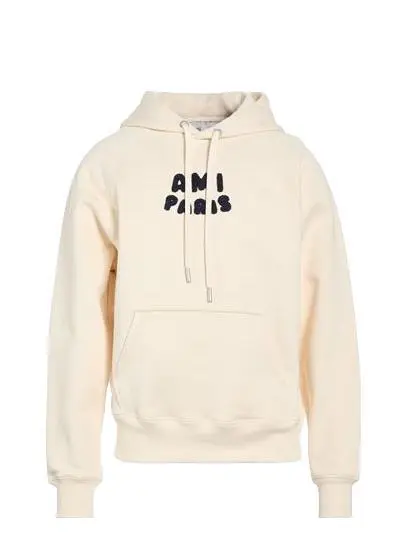 Ami Organic Cotton Hooded Sweatshirt - White