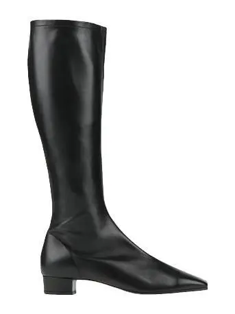 By Far Knee High Leather Boots - Black