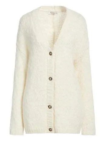 MANILA GRACE Knitted Buttoned Cardigan - White