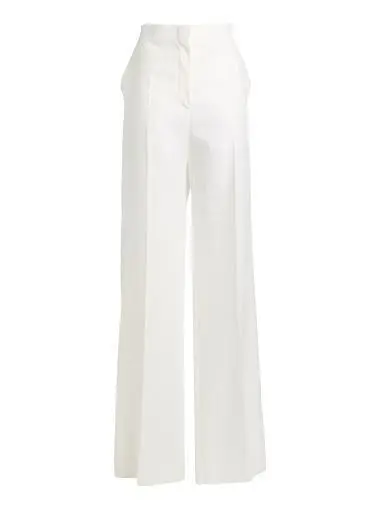 Max Mara Wide-leg Linen Pants - White