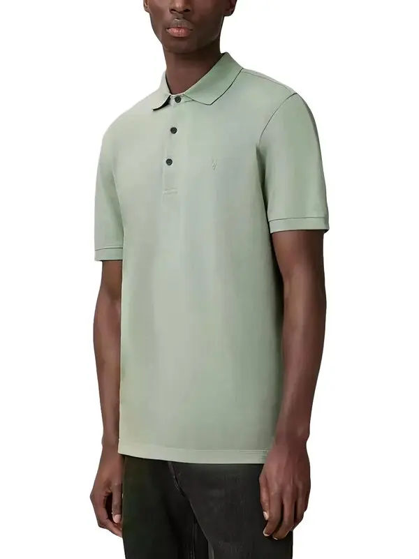 ALLSAINTS Buttoned Logo-detail Polo Shirt - Green