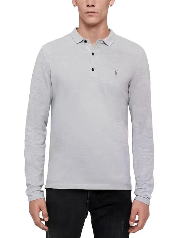 ALLSAINTS Long-sleeved Polo Shirt - Grey