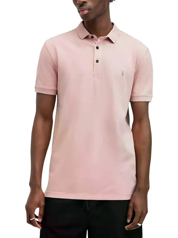 ALLSAINTS Buttoned Polo Shirt - Pink