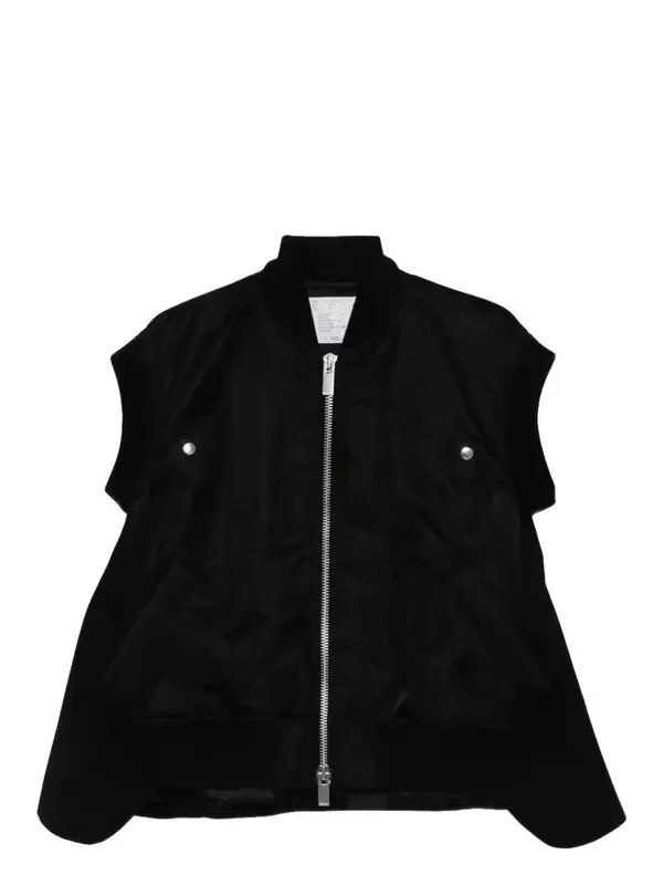 Sacai Zip-up Gilet - Black