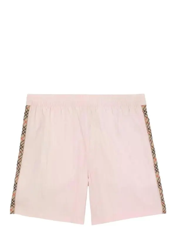 Burberry Check Trim Swim Shorts - Pink