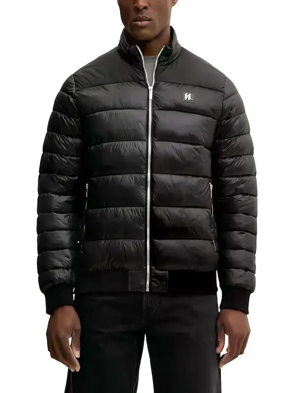 Karl Lagerfeld Quilted Zip-up Jacket - Black