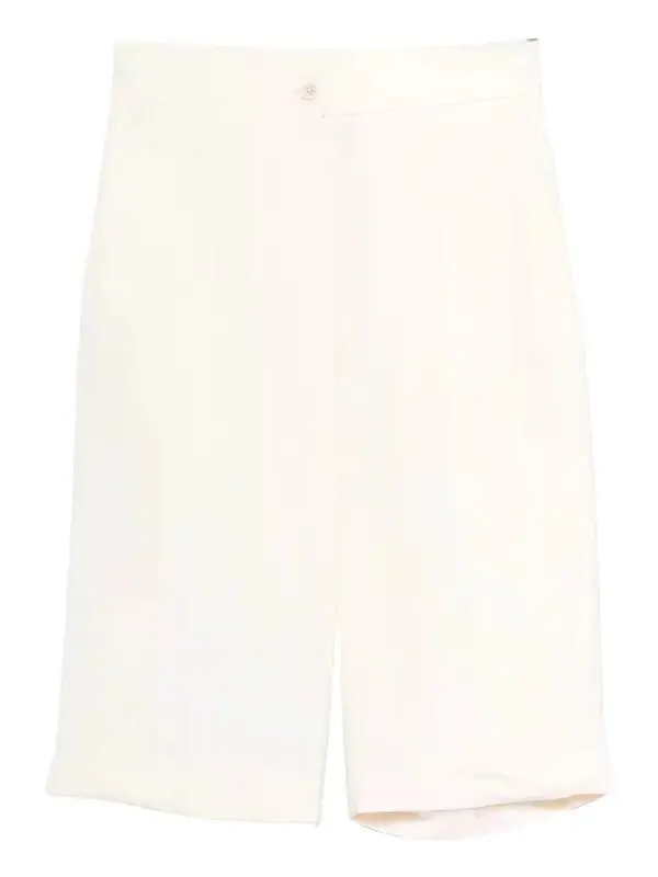 Antonelli Firenze Button Roll-up Hem Shorts - Neutrals