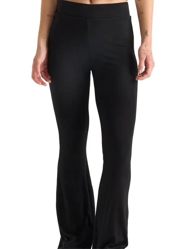ATM Anthony Thomas Melillo Modal Rib Flare Pant - Black